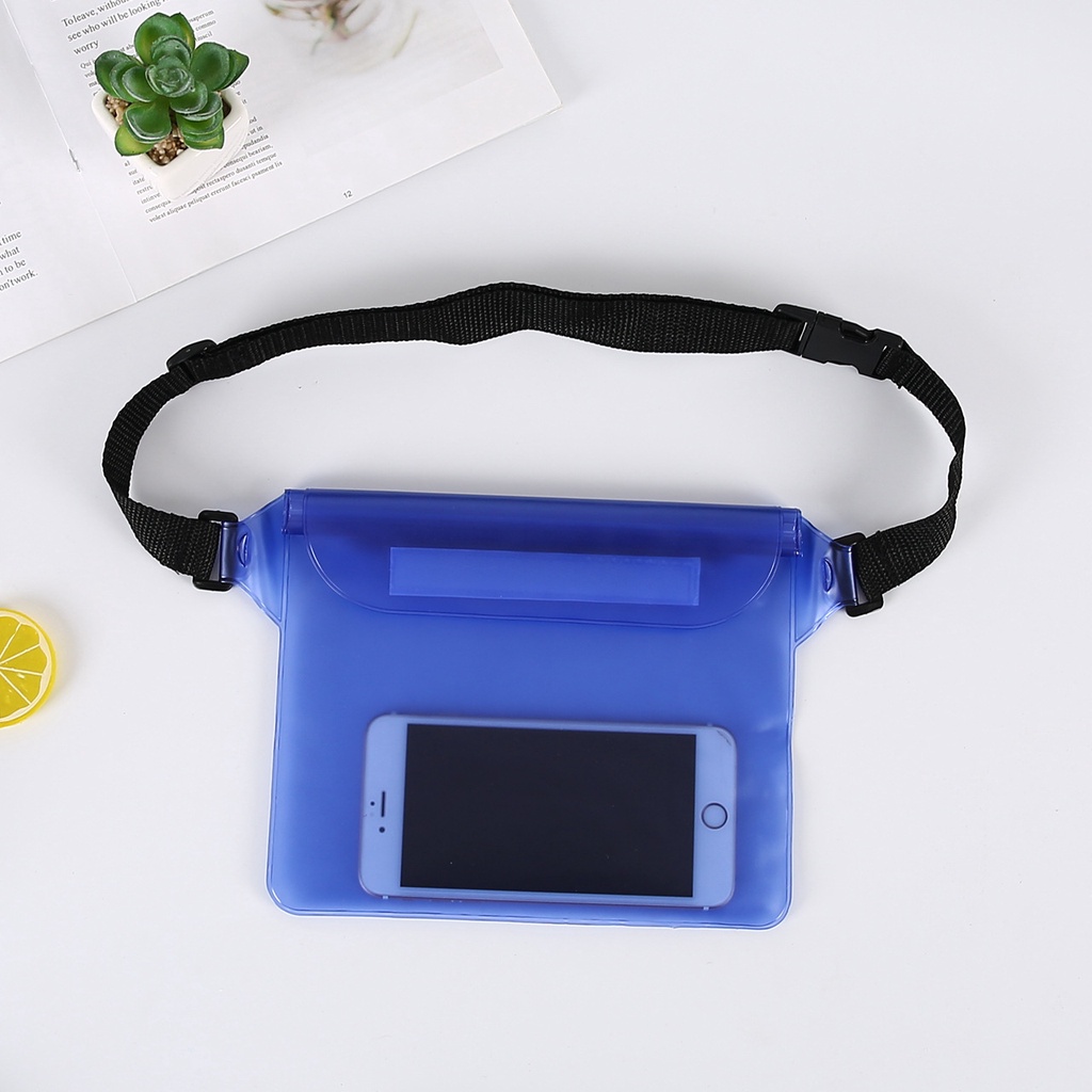 3 Layer Beach Bag Waterproof Pouch Bag Waist Pack Running Phone Pouch ...