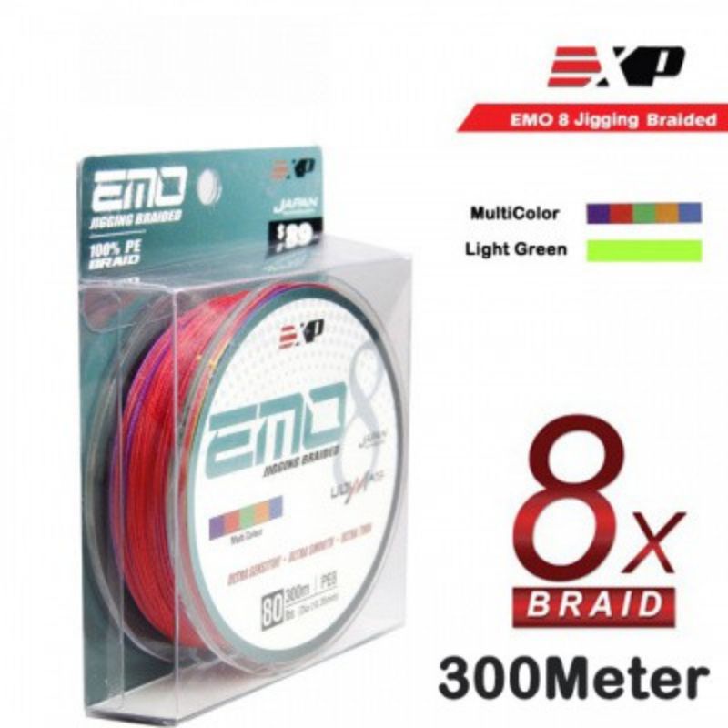 EXP EMO 8x Jigging Braided Fishing Line Ultra Sensitive 300m 20lbs ...