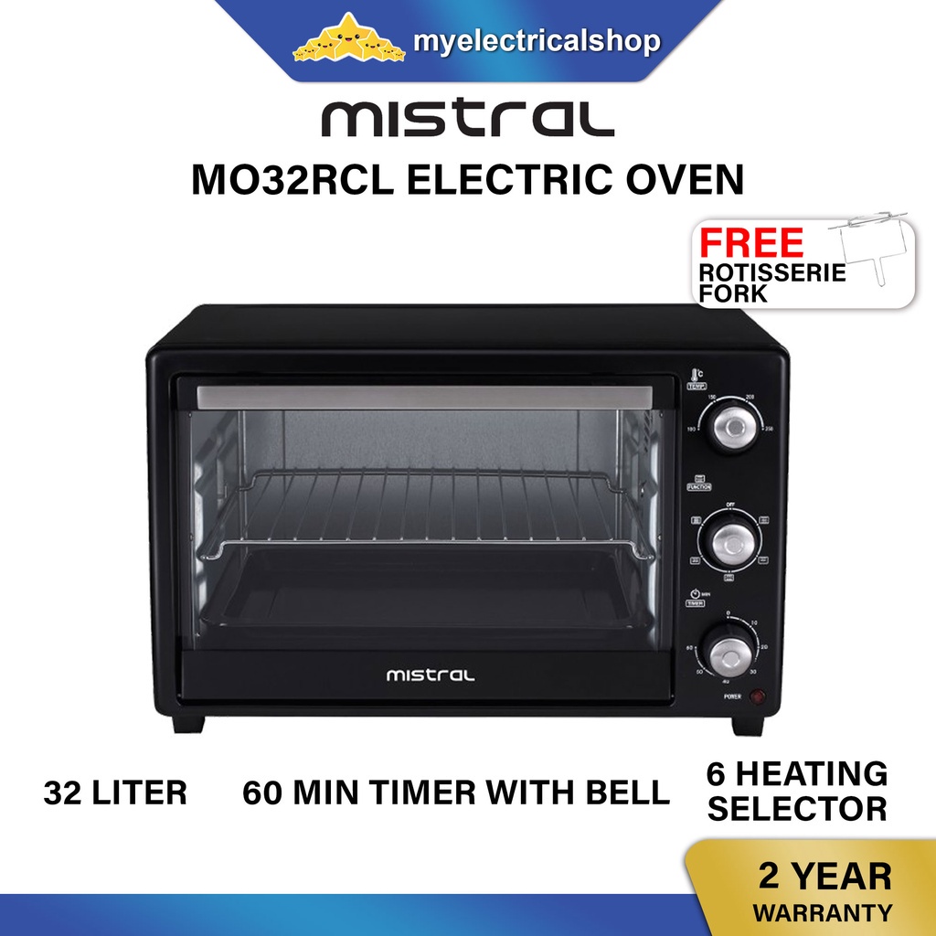 Mistral MO32RCL Electric Oven ( 32L ) Rotisserie , Bake Cake , Cookies ...
