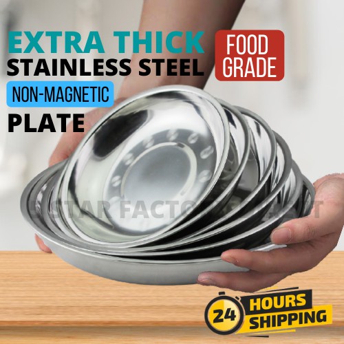 5STAR EXTRA THICK PLATE STAINLESS STEEL PINGGAN MAKAN FOOD GRADE 钢盘 ...