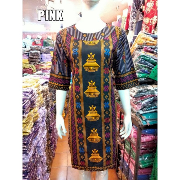 Ethnic Ulos Dresses With Traditional House Patterns | Shopee Malaysia