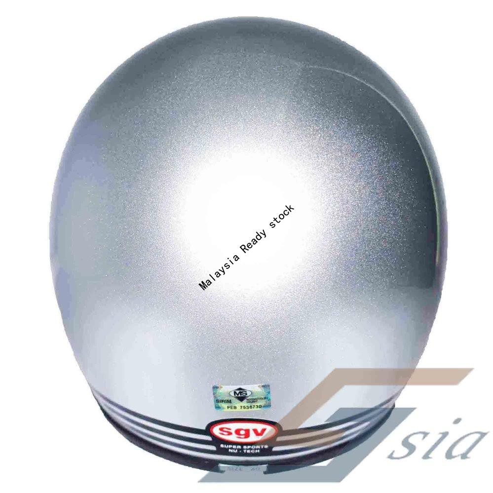 ♙SGV 99 Helmet (Silver) + BIKKO Visor (Iridium Silver) | Shopee Malaysia