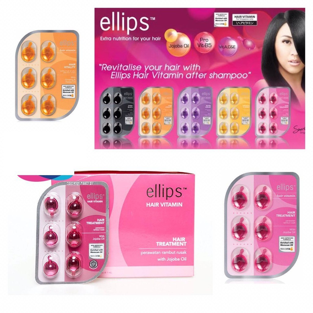 ELLIPS HAIR VITAMIN HAIR TREATMENT VITAMIN RAMBUT (HARGA UNTUK 1 PAPAN ...