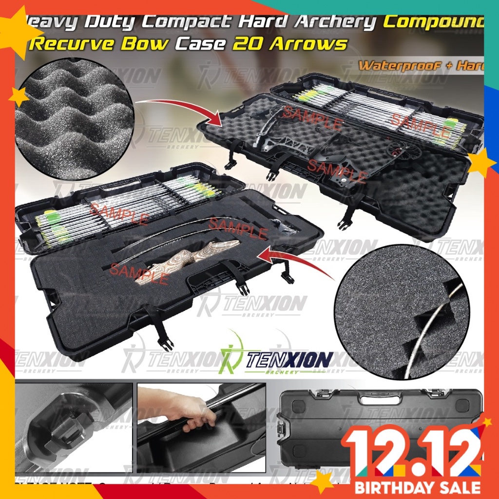 TenXion Archery Recurve Bow Hard Case Kotak Busur Anak Panah Memanah ...
