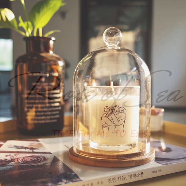 PL Dust proof glass cover for aromatherapy candle Transparent candle ...