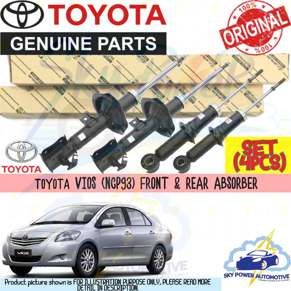 TOYOTA VIOS (NCP93) 100% ORIGINAL (GENUINE) SHOCK ABSORBER (FRONT 2PCS ...