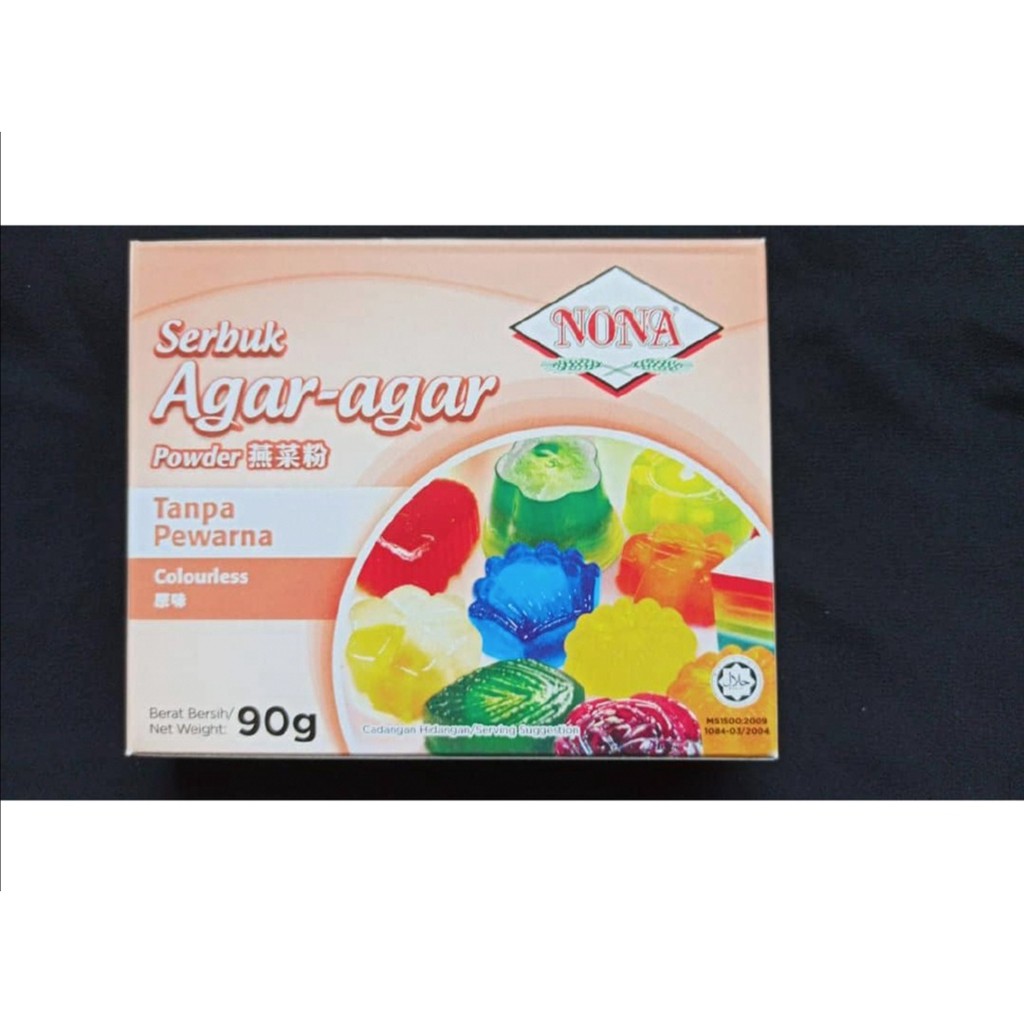 Nona brand Agar-agar Jelly Powder Colourless Tanpa pewarna 90g | Shopee ...