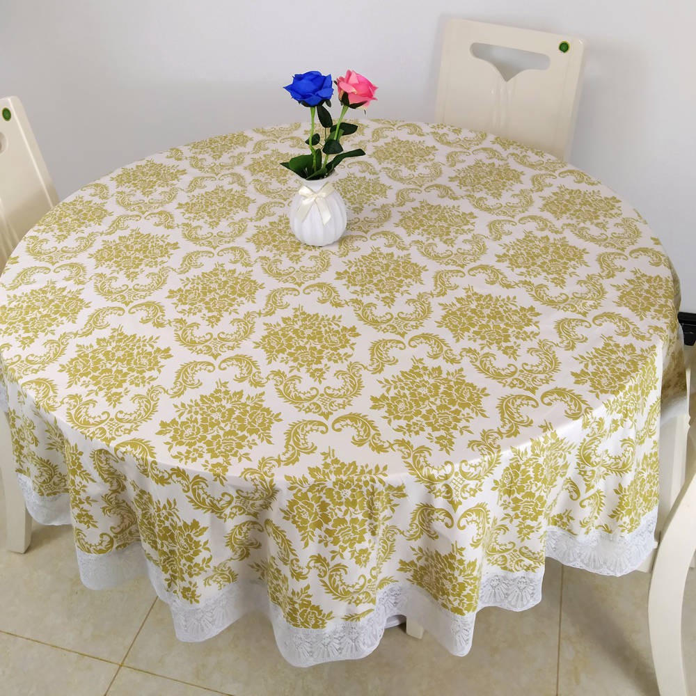 alas meja Taplak meja besar bulat tebal dan baldu kain taplak meja meja ...