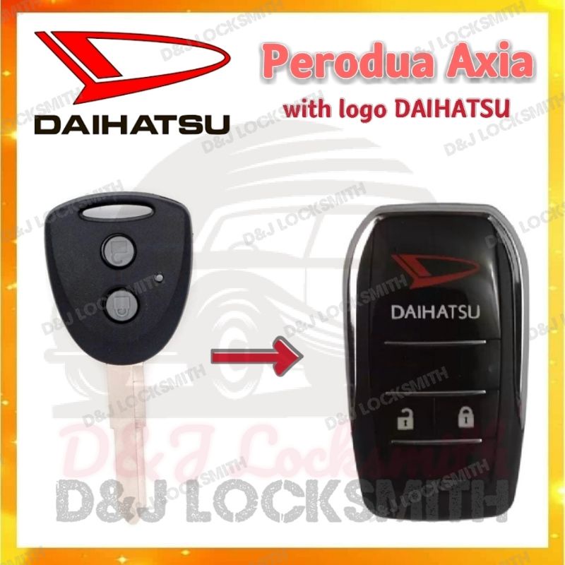 🔥 Perodua Axia / Daihatsu Modified Remote Casing Flip Key Replacement ...