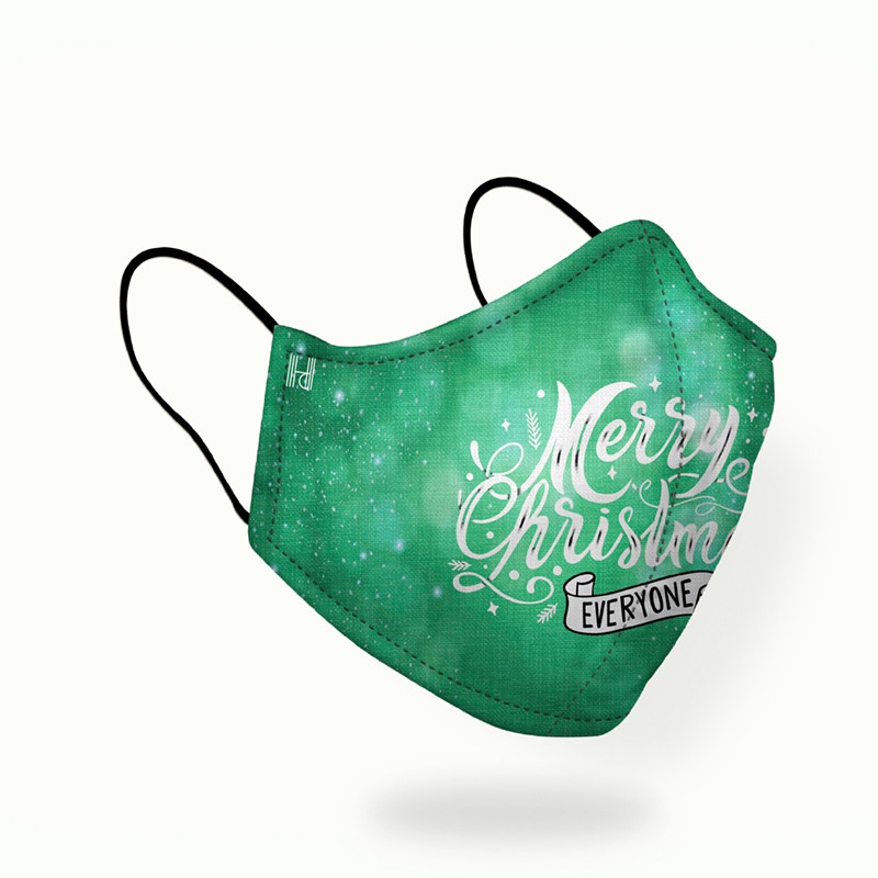 Face Mask Merry Christmas & Happy New Year Double Layer washable Non ...