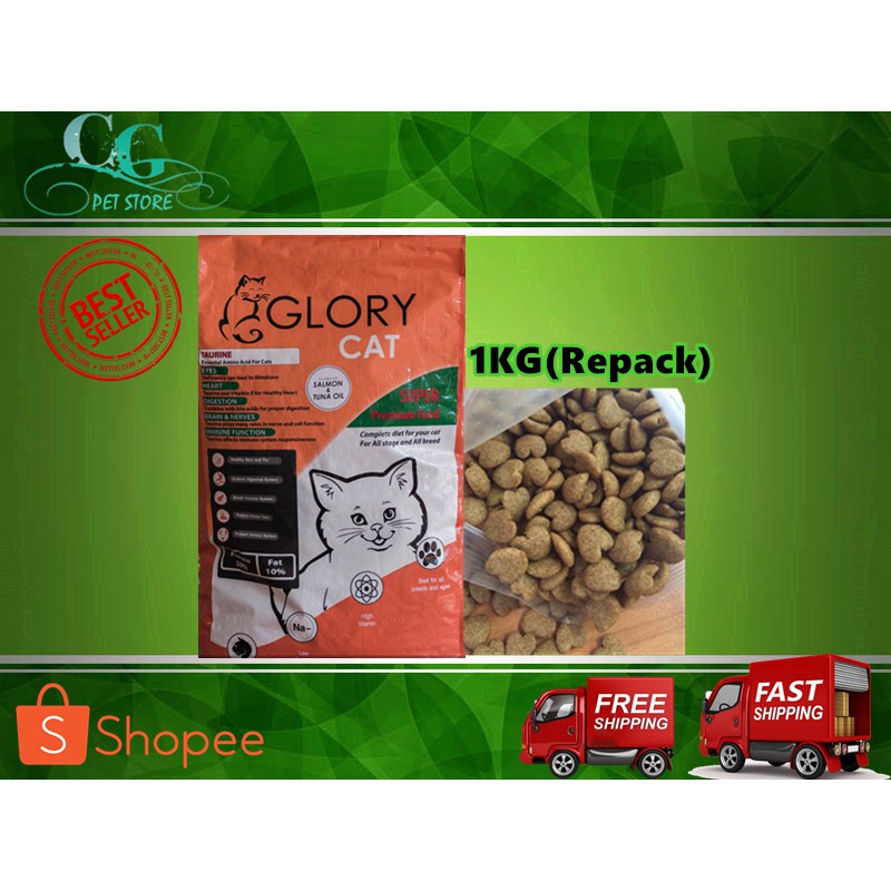 GLORY CAT 1KG MAKANAN KUCING (Repack) | Shopee Malaysia
