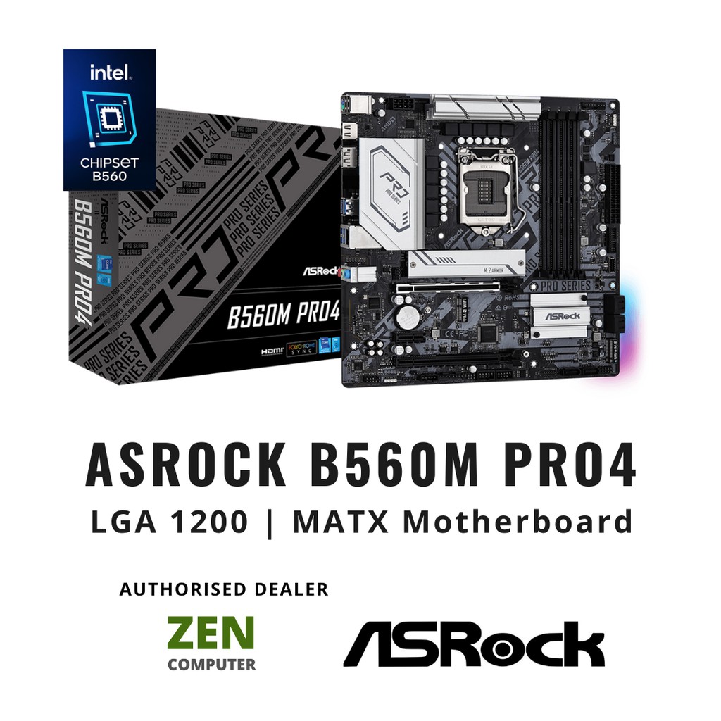 # ASROCK™️ B560M PRO4 | LGA 1200 MATX Motherboard # | Shopee Malaysia