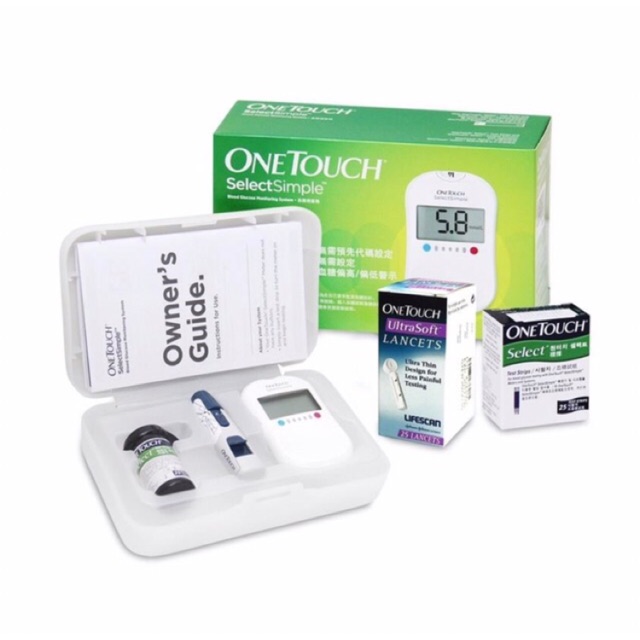 One Touch Select Simple Kit (include 25 lancets and 25 test strips and ...