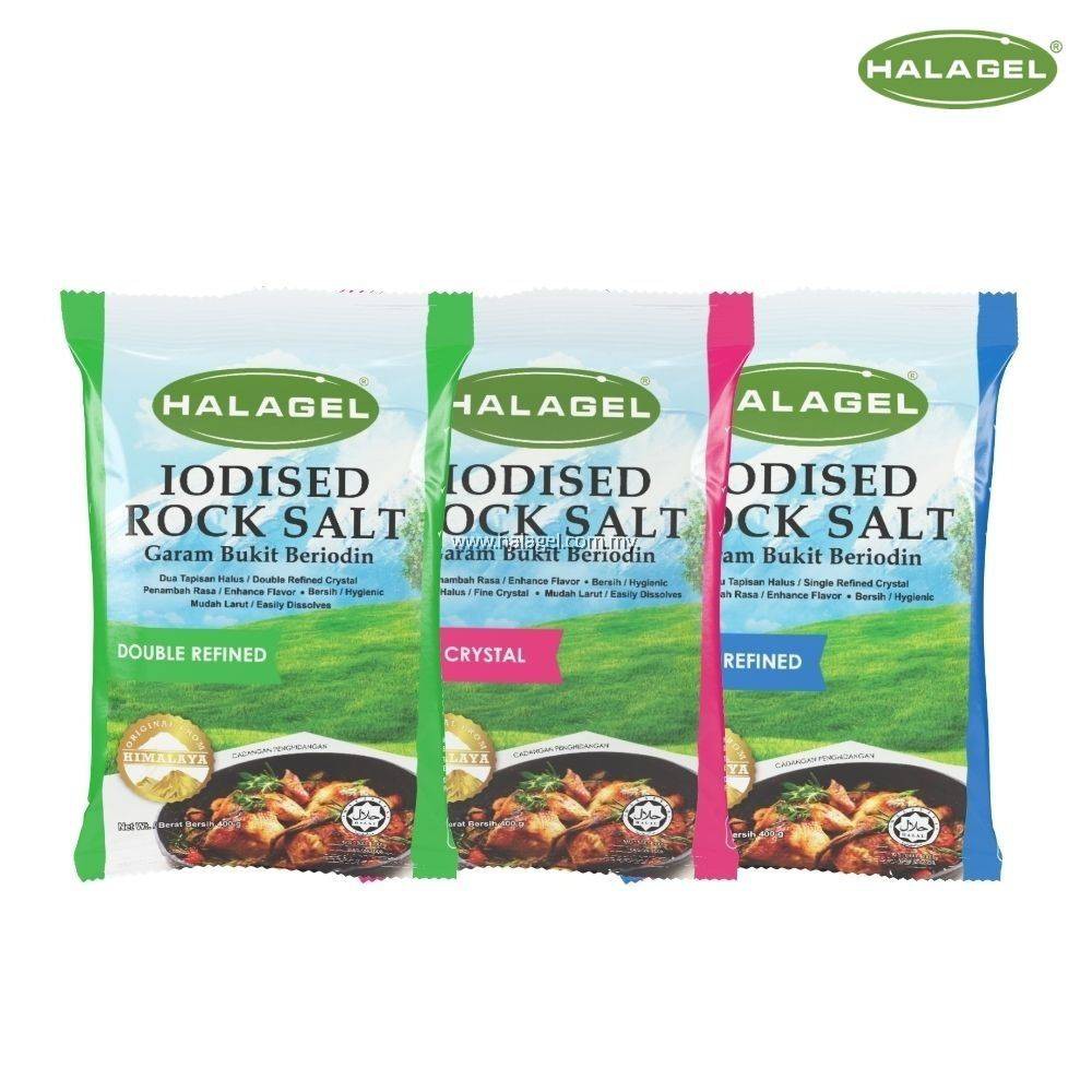 Halagel Rock Salt Garam Bukit/ Regular / Premium / Pink Crystal 400G ...