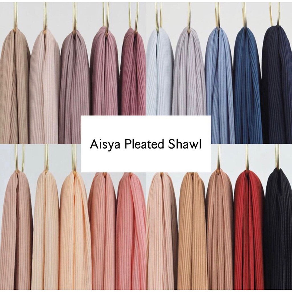 HABIBTI HIJAB - AISYA PLEATED PREMIUM SHAWL [READY STOCK] | Shopee Malaysia