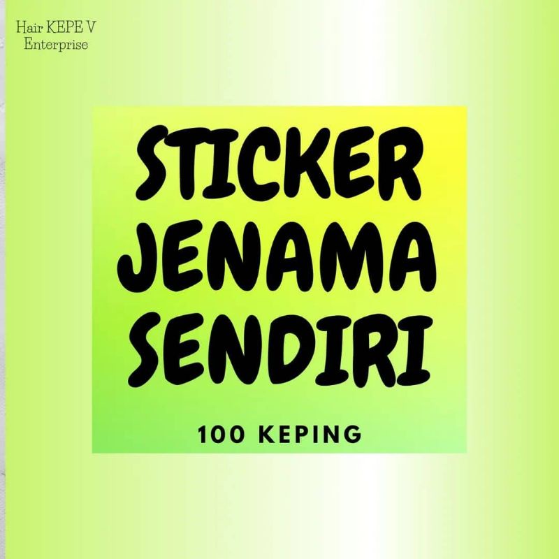 100 pcs Sticker Label Brand Produk LOGO &JENAMA Sendiri | Shopee Malaysia