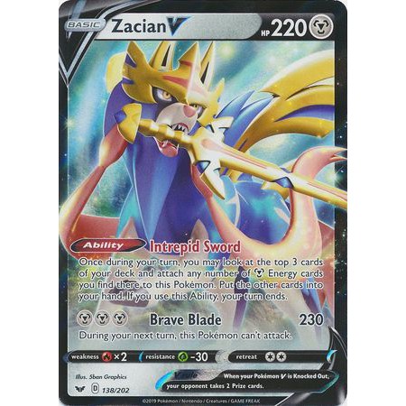 Zacian V - 138/202 - Ultra Rare Sword & Shield (Base Set) | Shopee Malaysia