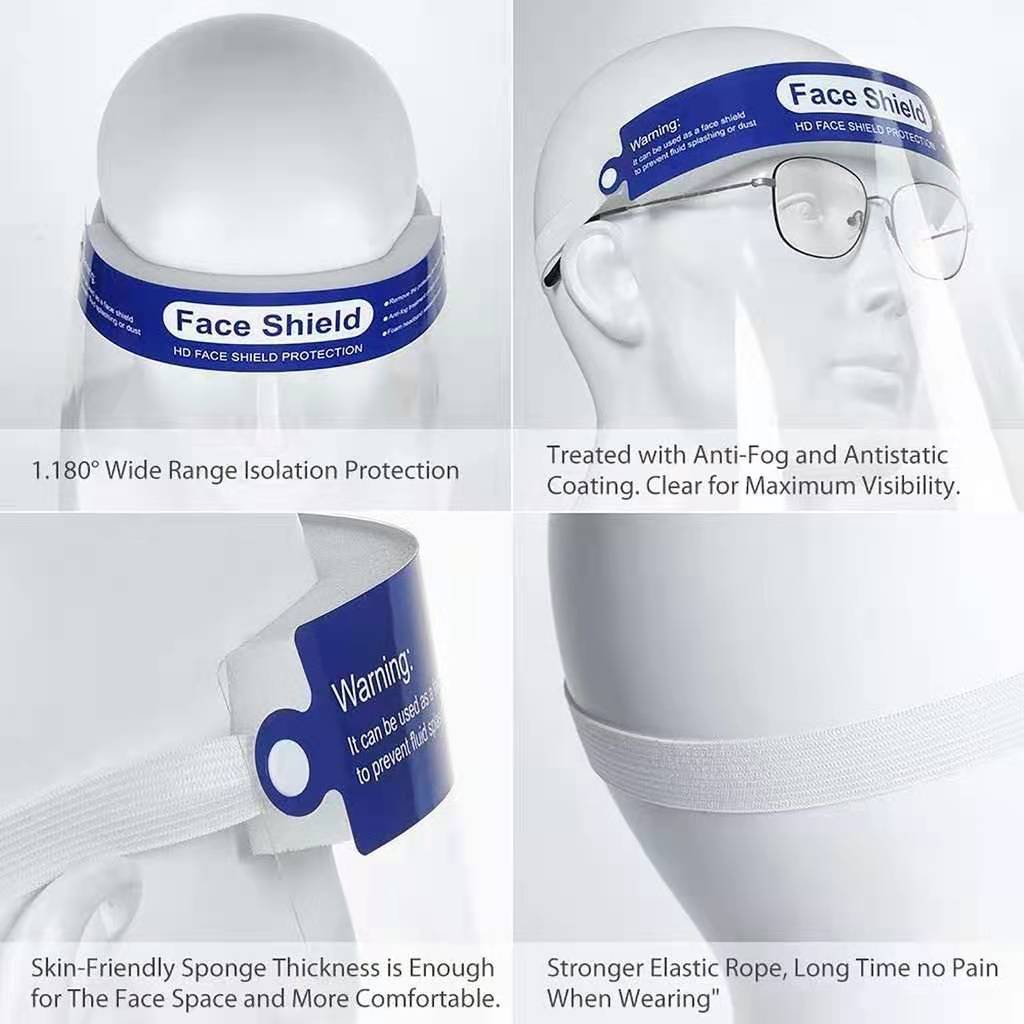 (EXTRA COMFORT) Premium Face Shield PVC Face Mask Transparent ...