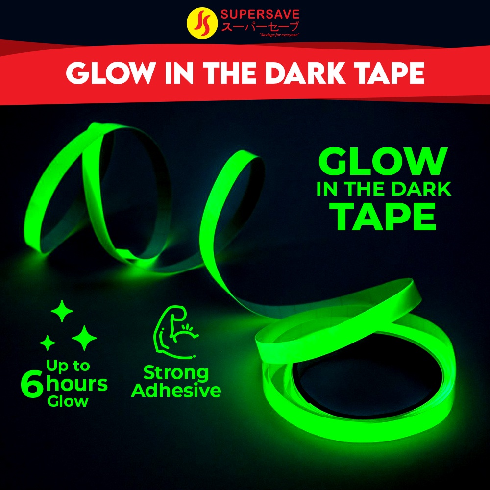 SUPERSAVE 3M Glow in The Dark Sticker Tape Luminous Reflective ...