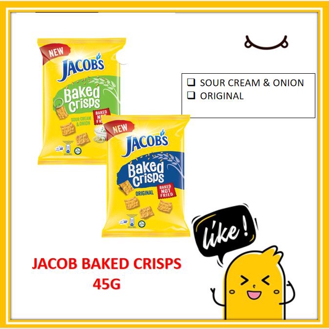 Jacob Baked Crisp Bites 45g (Original/Cheddar Cheese/Sour Cream & Onion ...