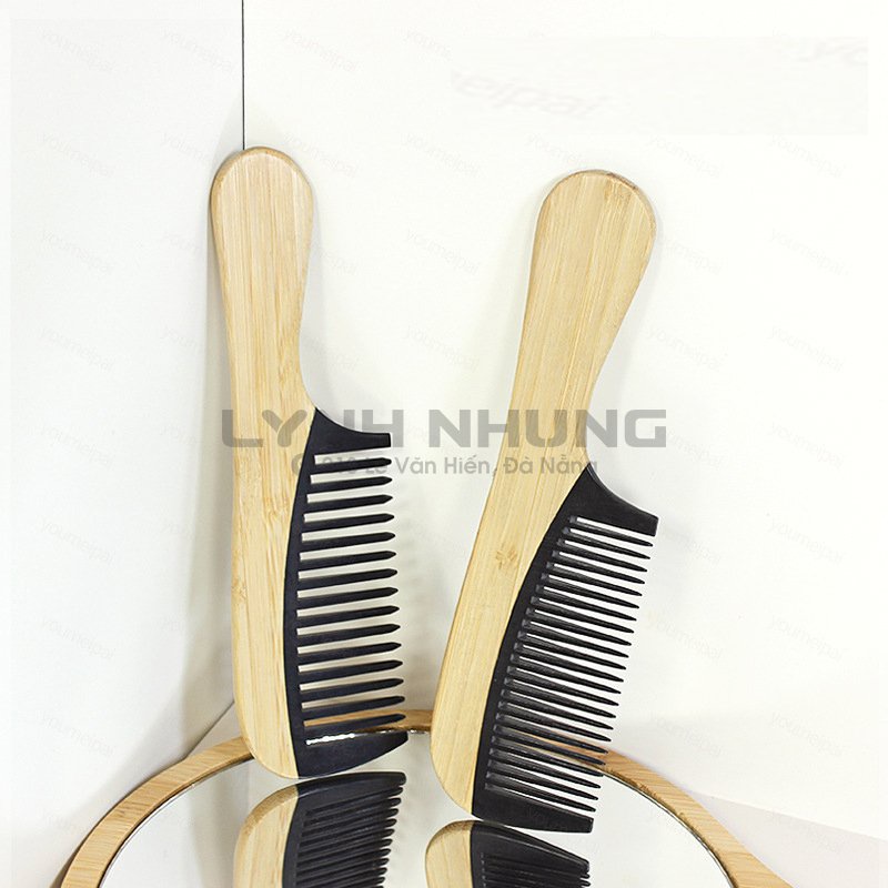 Wooden comb, thin teeth to prevent hair loss, with handle D19xR5.4cm ...