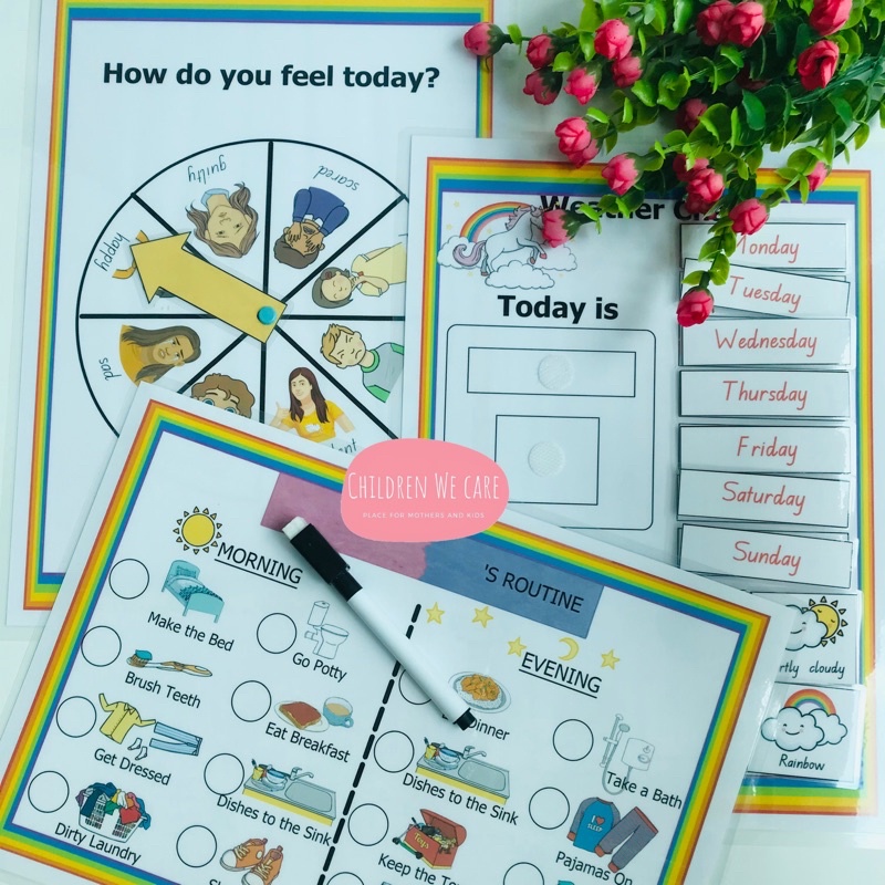 English Early Learning: My Emotions Rotating Chart/ My Routine Chart ...