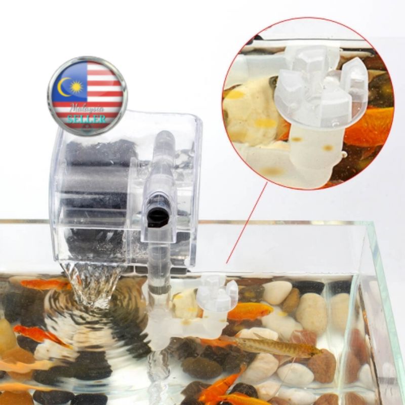 🇲🇾 Aquarium External Hanging HOB Fliter Fish Tank Waterfall Low Water ...
