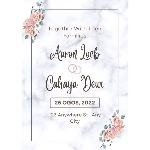 Kad Jemputan Kahwin Digital (Digital Wedding Card Invitation) | Shopee ...
