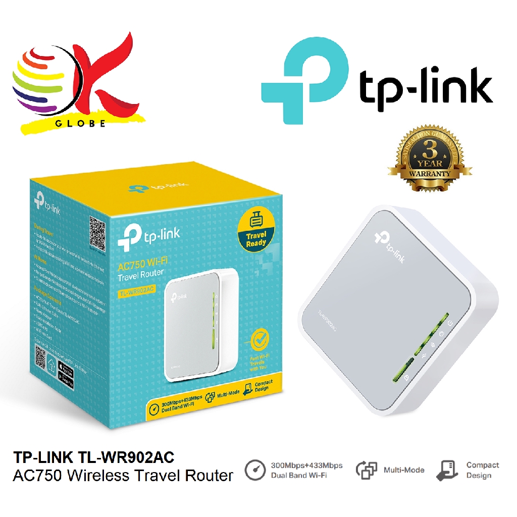 TP-LINK TL-WR902AC AC750 MINI POCKET WIRELESS TRAVEL 3IN1 ROUTER ...