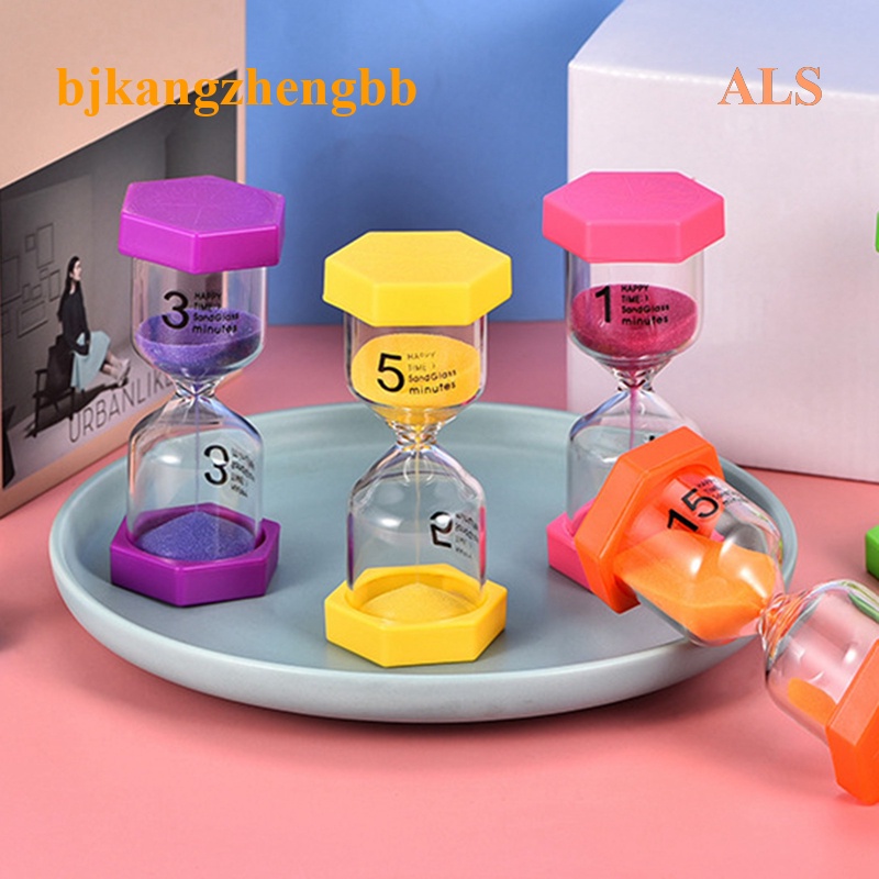 ALS Colourful Hourglass Colours Hourglass Set for Children Hour Glass 1 ...