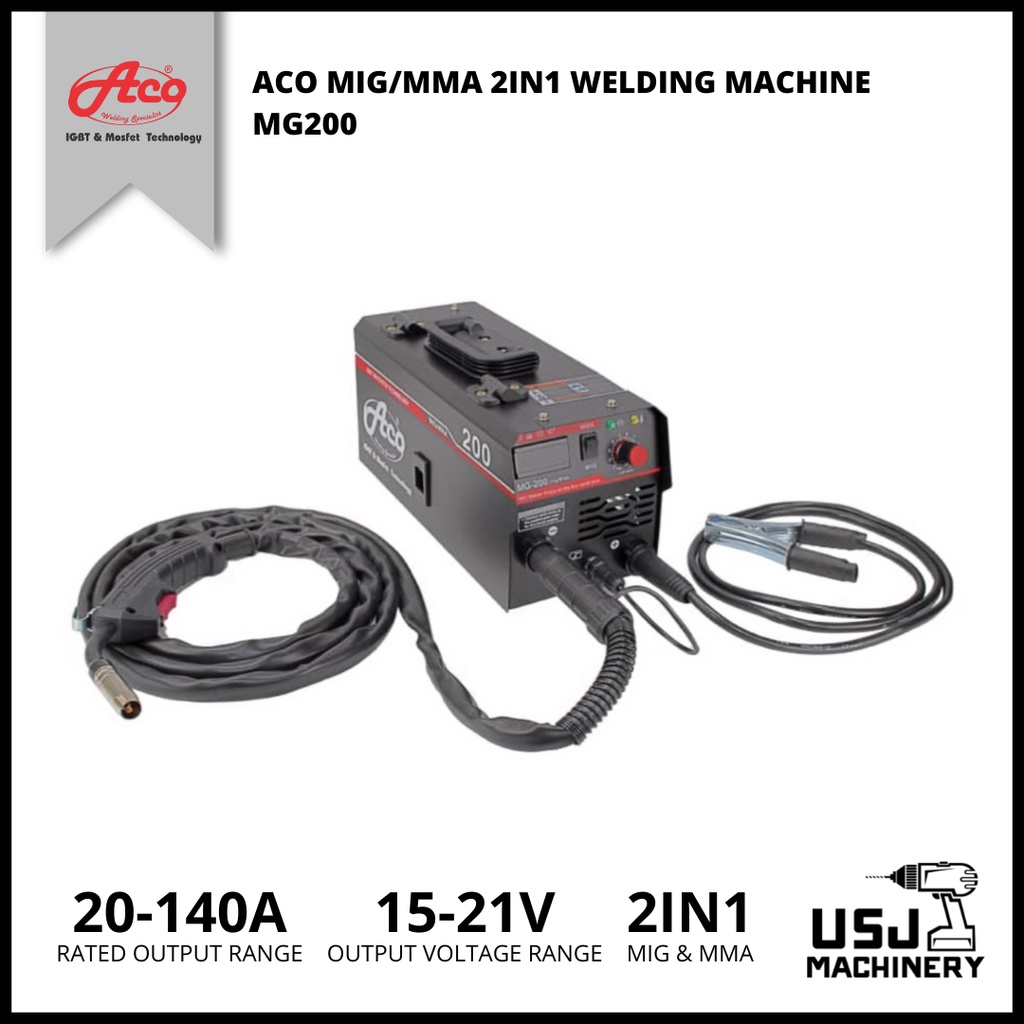 ACO MIG/MMA 2in1 Welding Machine MG200 | 6 Months Warranty | Shopee ...