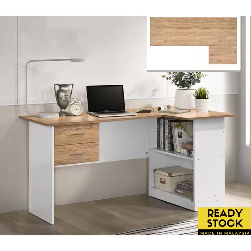 LAVI L Shape Table Office Table Study Table Study Desk L Shaped Table ...