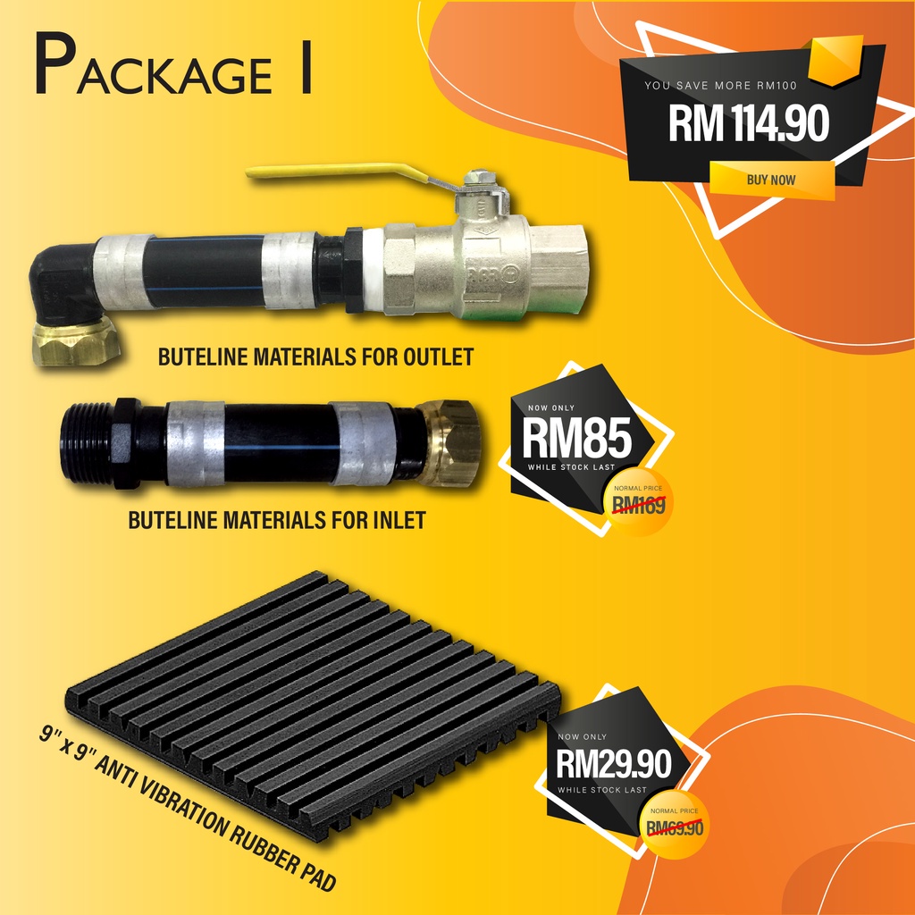 KIKAWA KQ800N AUTOMATIC SILENT BOOSTER WATER PUMP (1.0HP) FREE PUMP ...