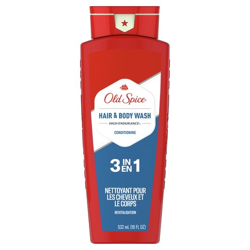 Old Spice High Endurance Conditioning 3in1 Hair & Body Wash 532ml (18 ...
