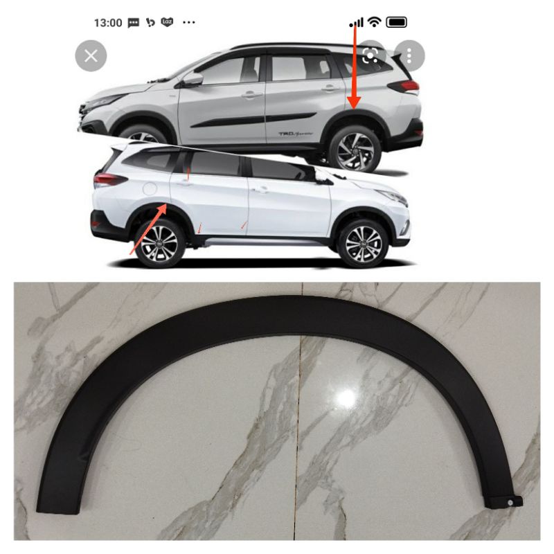 Rush Terios 2018 2019 2020 2021 2022 2023 2024 Original Fender Over ...