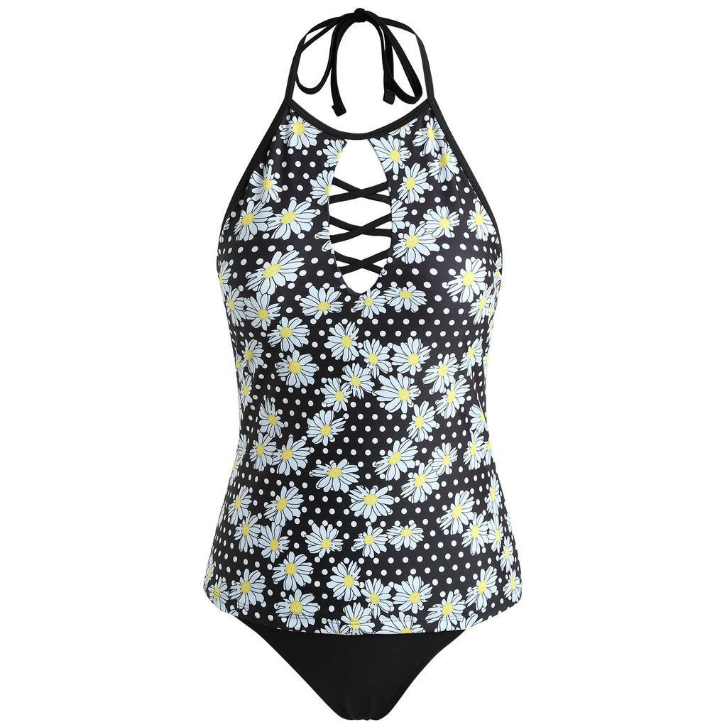 Floral Backless Tankini | Shopee Malaysia