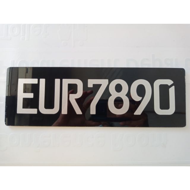 Number plate kereta 2D (tulisan dalam) Euro font design | Shopee Malaysia