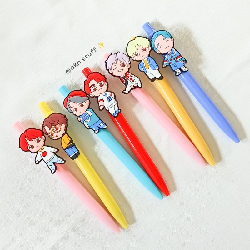 Bts Cartoon Mechanical Ballpoint Pen | Shopee Malaysia