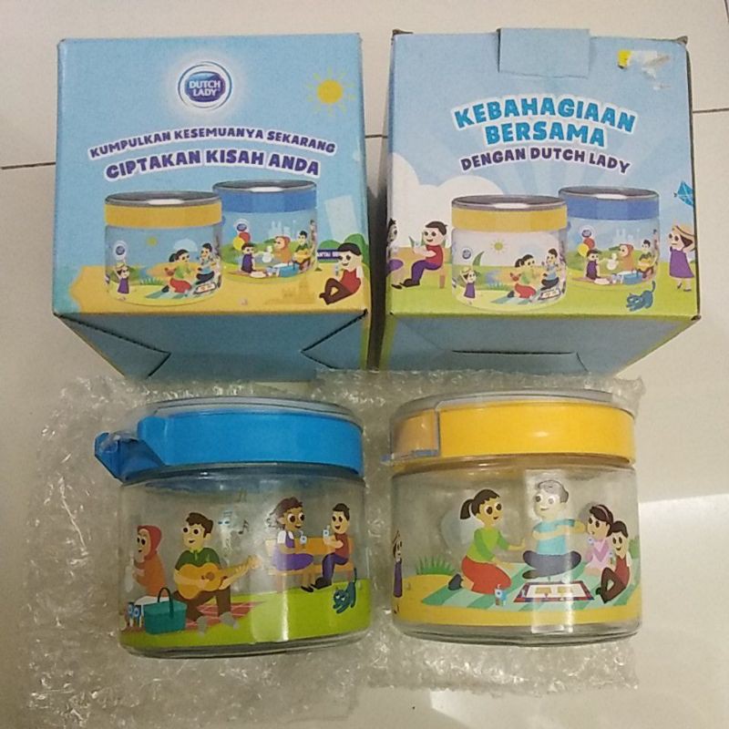 Original Dutch Lady Glass Container Canister Cookies Jar /Balang Kaca ...