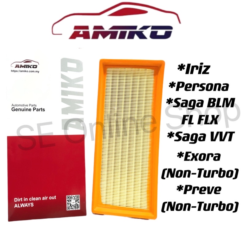 Amiko Air Filter Proton Saga BLM,Saga FL FLX,Saga VVT,Persona VVT,Iriz ...