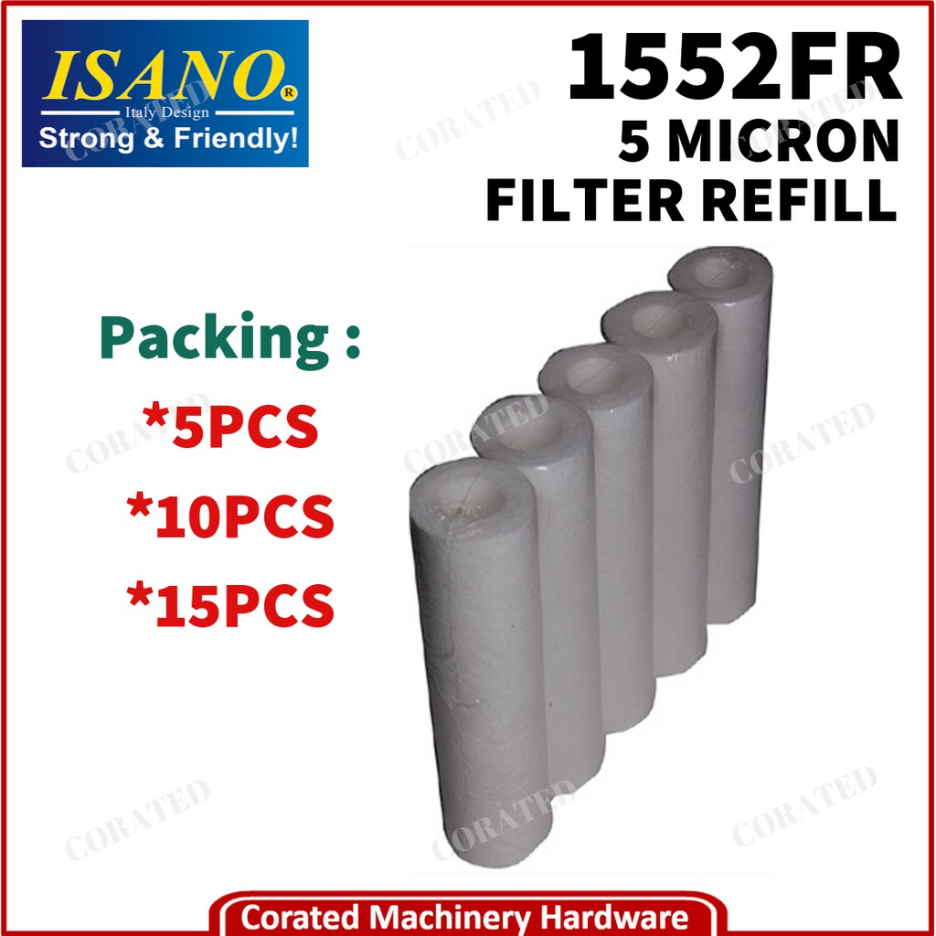 [CORATED] ISANO 5 Micron Filter Refill ( 5Pcs / 10Pcs / 15Pcs ) 1552FR ...