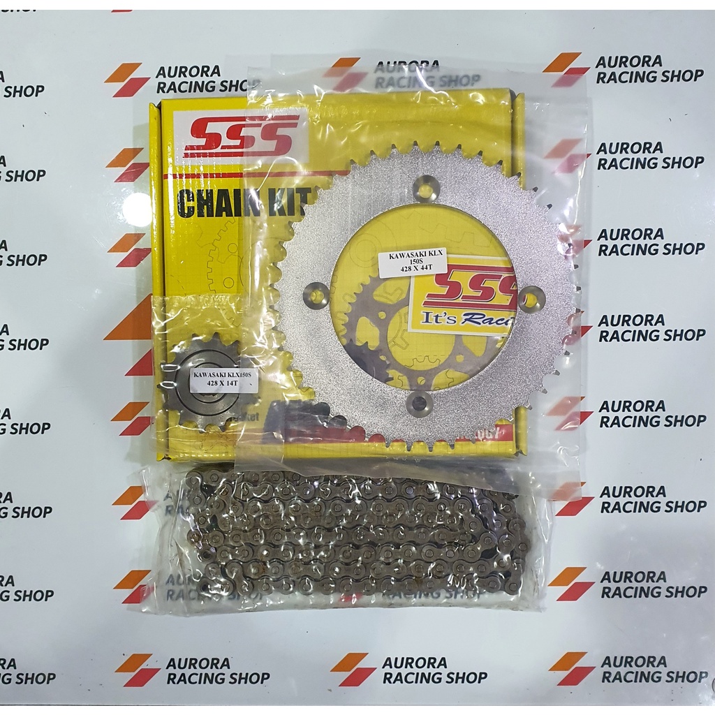 Gear SET SSS KAWASAKI KLX 150 S - SSS CHAIN KIT (14T / 44T / 124L ...
