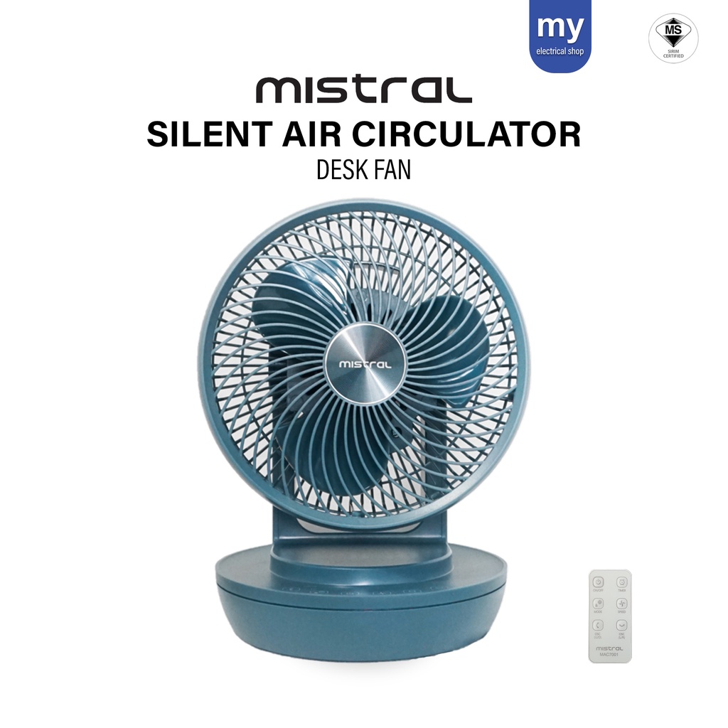 Mistral MAC7001 Air Circulator Fan With Remote Control Table Fan ...