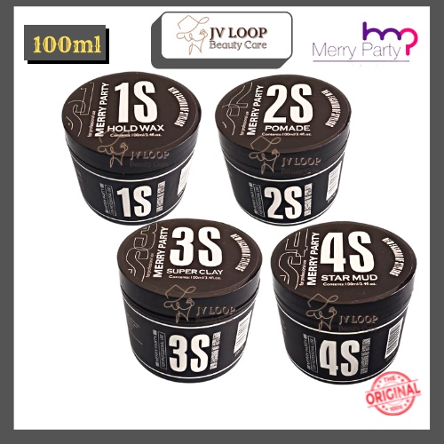 𝐌𝐄𝐑𝐑𝐘 𝐏𝐀𝐑𝐓𝐘 𝐌𝐏 𝟏𝐬 𝟐𝐬 𝟑𝐬 & 𝟒𝐬 100𝑚𝑙 𝑀𝑢𝑑 𝑊𝑎𝑥 𝑃𝑜𝑚𝑎𝑑𝑒 𝐶𝑙𝑎𝑦 Hair Styling Wax ...