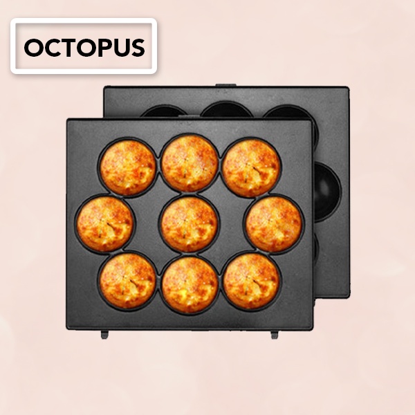 Waffle Maker Trays 8 In 1 Sandwich Maker Tray Pembakar Waffle | Shopee ...