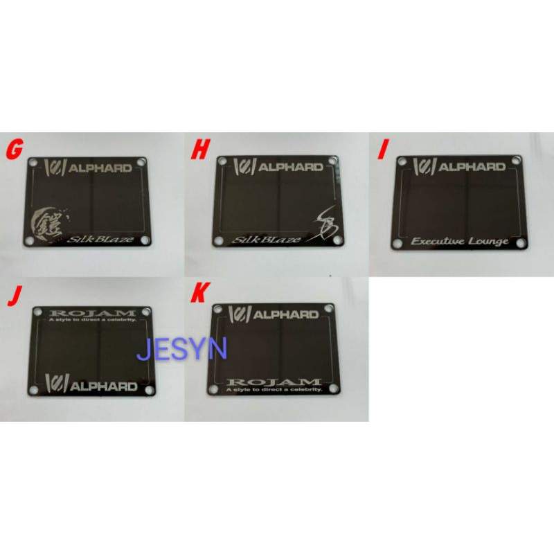 SANDLAST ACRYLIC ROAD TAX STICKER HOLDER - TOYOTA ALPHARD ROJAM ...