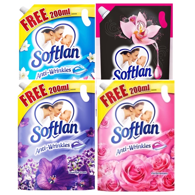 (Free 200ml ) Softlan Anti Wrinkle / Aroma Indulgo Softeners 1.8L/1.7L ...