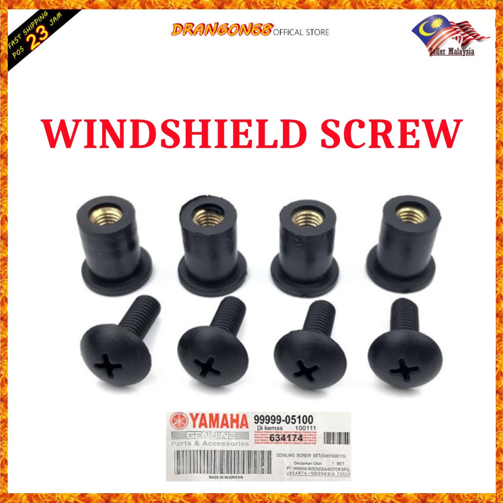 SCREW VISOR Y125 LC135 V4 YAMAHA Cowling Screw Set skru besi (Y125ZR ...