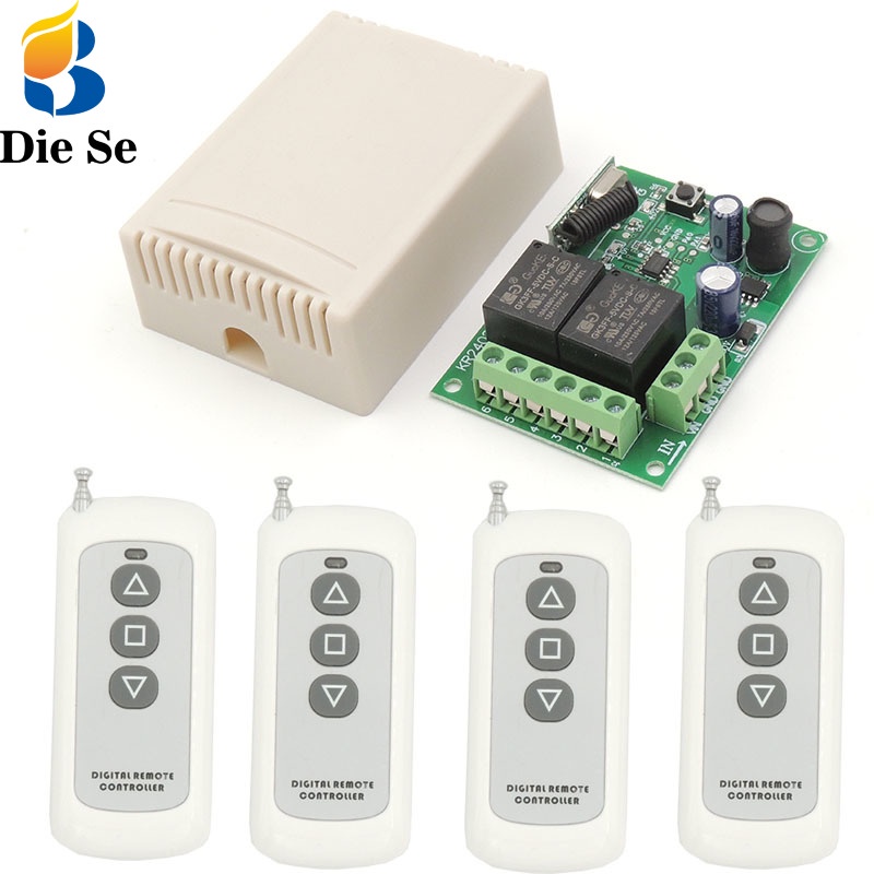 433Mhz Rf Remote Control Long Range Wireless Smart Switch AC 220V 2CH ...