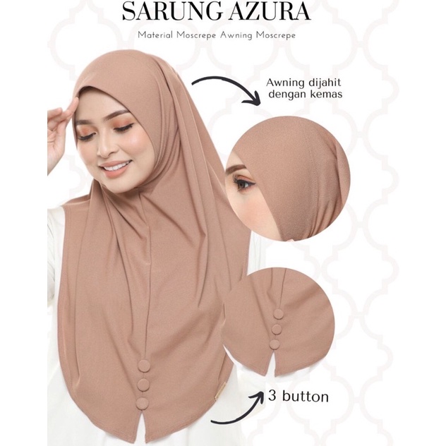 SARUNG AZURA | AWNING MOSSCREPE | Shopee Malaysia